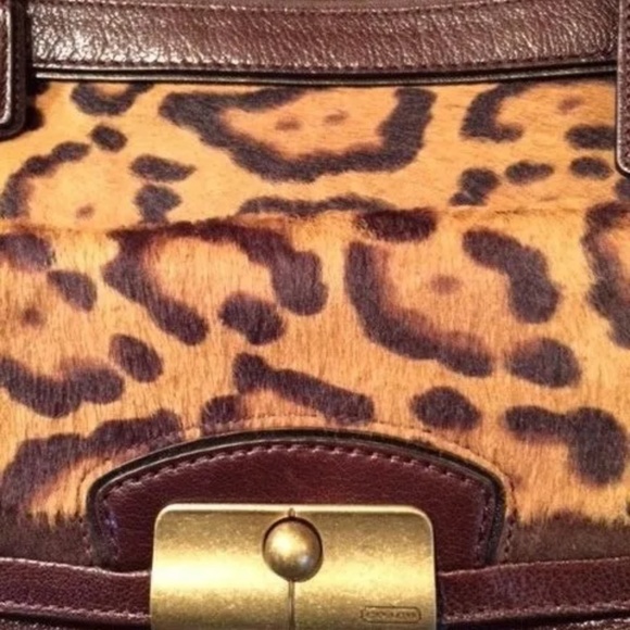 Coach | Bags | Coach Kristin Pinnacle Haircalf Ocelot Leather Laila ...